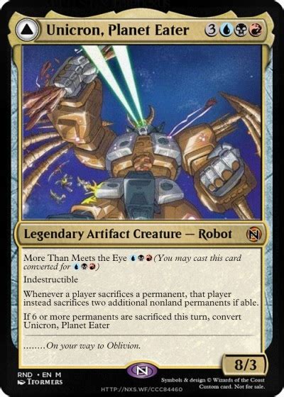 Mtgnexus Unicron Planet Eater Unicron The Hailed Hunger