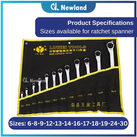 Spanar Ring Set Double Ring Spanner 12pcs Shopee Malaysia