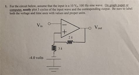 solved 1 for the circuit below assume that the input is a