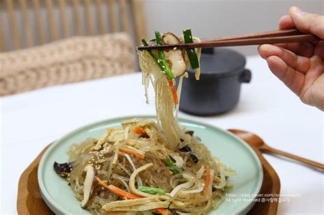 어묵잡채 만드는 법 간단 잡채 재료 불지않는 잡채 당면 삶기 레시피 네이버 블로그