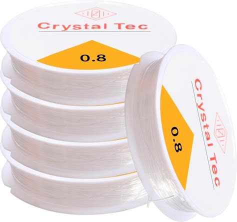 5 Rolls Bracelet String Clear Elastic String 0 8 Mm Bracelet String Stretchy Elastic Thread