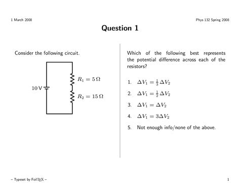 Electromagnetism And Optics 5 Questions On Homework Phys 132 Docsity
