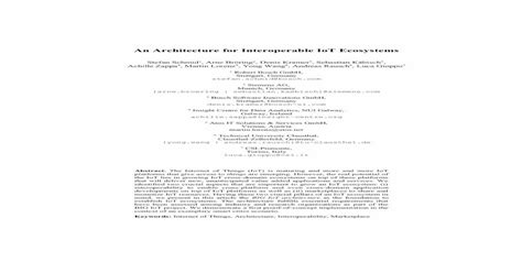 An Architecture For Interoperable Iot Ecosystemsarne Broeringdeiot Ws Paperbig Iot