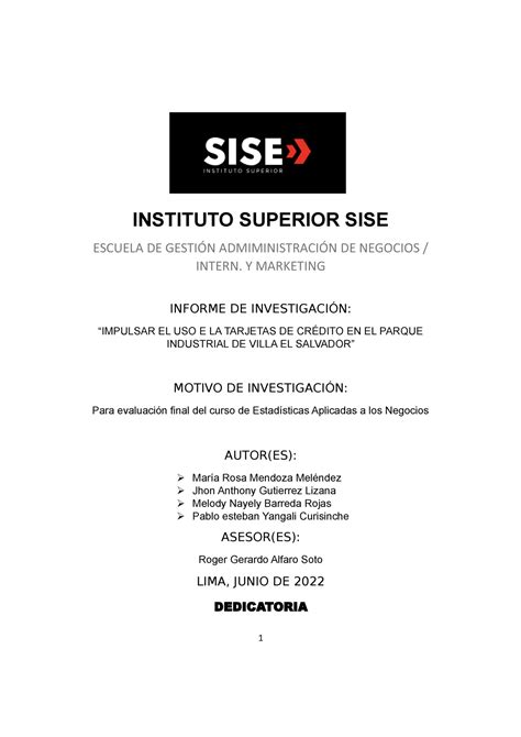 Monogracia Investigacion Grupo Instituto Superior Sise Escuela De