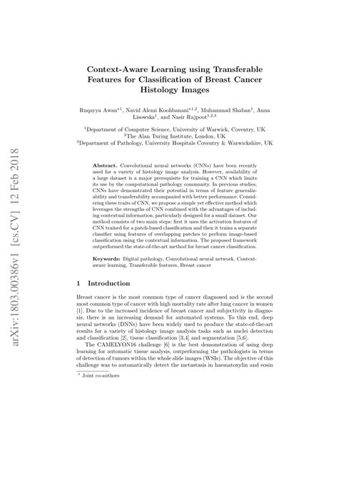 Pdf Context Aware Learning Using Transferable Features For