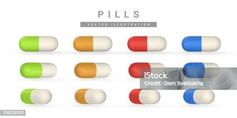 만화 스타일의 현실적인 3d 알약 의약품 및 약물 캡슐 의료 보조제 벡터 일러스트 레이 션 0명에 대한 스톡 벡터 아트 및 기타 이미지 Istock