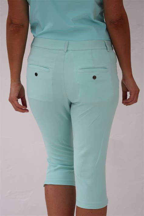 Womens Golf Pedal Pushers Aqua Famara