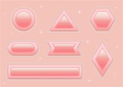 Premium Vector Light Peach Web Buttons Set