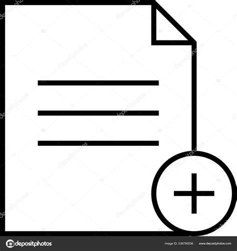 Add Document Extension Icon Outline Style Stock Vector By ©iconfinder
