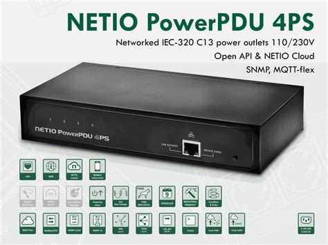 Netio Powerpdu 4ks Lan Pdu 4 Outputs 4x Iec 320 C13 Full Metering Ap Technologies Pty Ltd