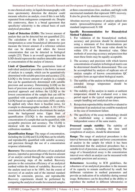 Review On Bioanalytical Method Development In Human Plasma Pdf