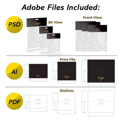 Diy Header Card Templates Customizable Bag Toppers 3 Sizes Canva