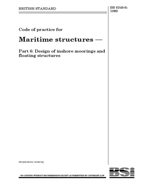 British Standard Bs 6349 6 1989 Pdf Waves Force
