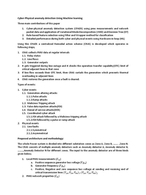 Cyber Physical Anomaly Detection Pdf Correlation And Dependence Computer Engineering