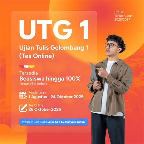 Jalur Utg 1 2026 Pendaftaran Mahasiswa Baru Telkom University