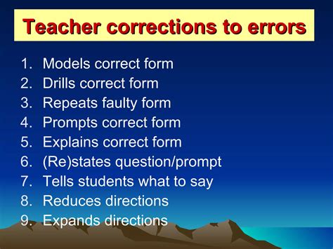 Classroom Research Error Correction 2 Ppt