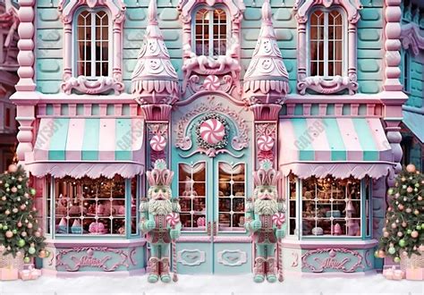 Winter Sugar Shoppe Nutcracker Backdrop Backdrops Photography