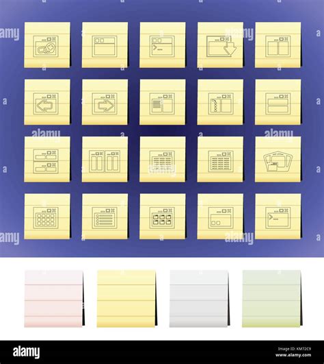 application programming server and computer icons vector icon set 2
