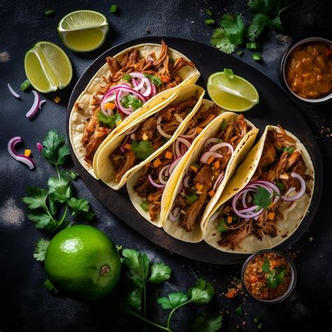 Premium Ai Image Mexican Pork Carnitas Tacos