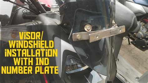 Tvs Apache Rtr 200 Bs6 Visor Windshield Installation With India Ind Number Plate Best Visor