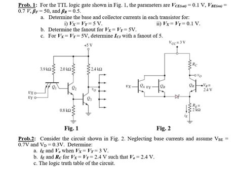 solved prob 1 for the ttl logic gate shown in fig 1 the
