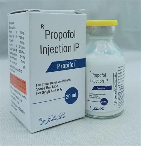 Propofol Emulsion Injection 20ml At Rs 144 00 Vial In Mumbai Id 24304859262