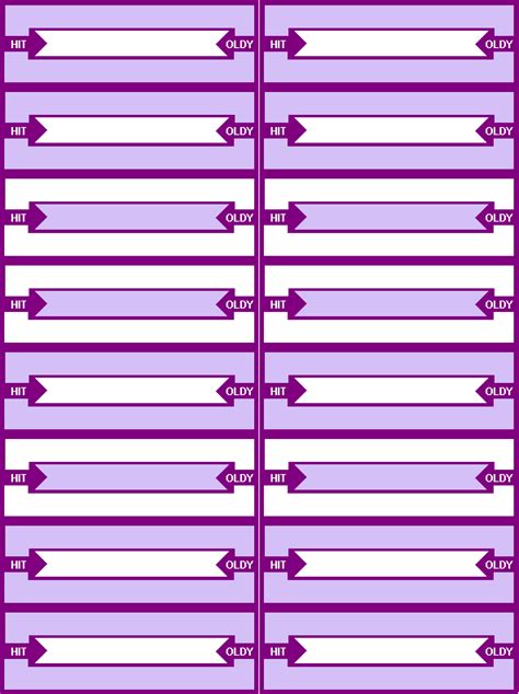 Printable Jukebox Label Template Printable Word Searches