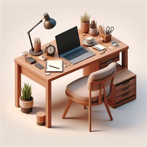 Premium Photo 3d Models Desk Set