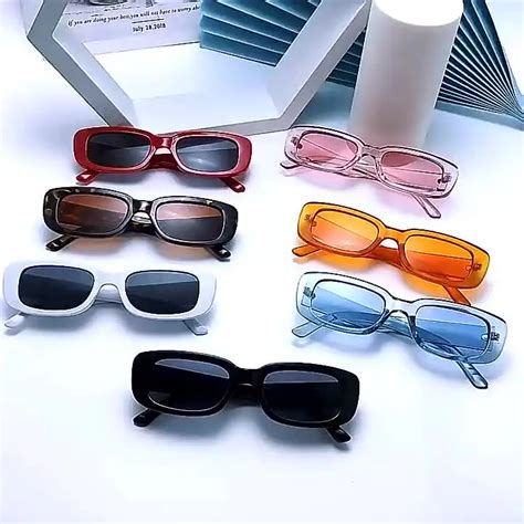 Classic Rectangle Frame Sunglasses For Girls And Boys Vintage Small