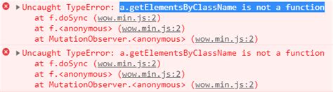 element getelementsbyclassname is not a function · issue 243 · matthieua wow · github