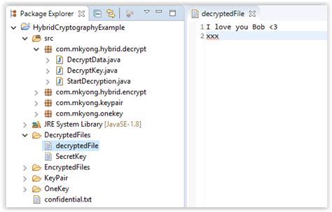 Java Hybrid Cryptography Example