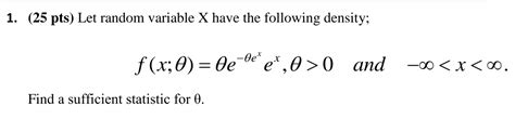 Solved Pts Let Random Variable X Have The Following Chegg Com