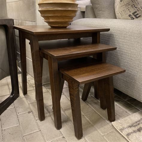 Midcentury Solid Maple Nesting End Tables Joshua Creek Trading Furniture
