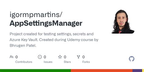 Github Igormpmartinsappsettingsmanager Project Created For Testing