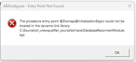 The Procedure Entry Point Xxxx Could Not Be Located In The Dynamic Link Library Yyyy After