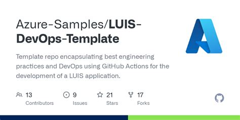 Github Azure Samples Luis Devops Template Template Repo Encapsulating Best Engineering