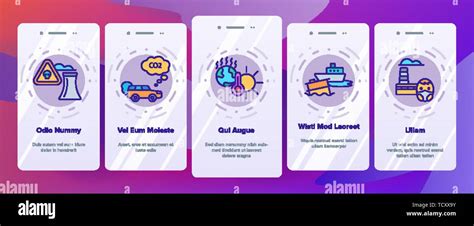 Environmental Air Pollution Vector Onboarding Mobile App Page Screen Stock Vector Image And Art