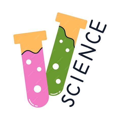 Premium Vector Vector Test Tubes With Liquid And Science Text Trendy