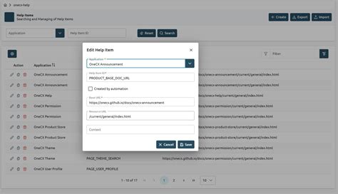 Onecx Help Management Onecx Docs