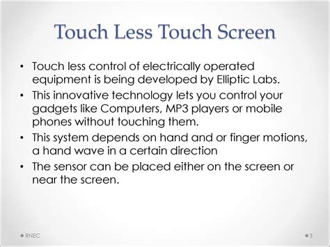 TOUCHLESS TOUCHSCREEN USER INTERFACE Ppt Download