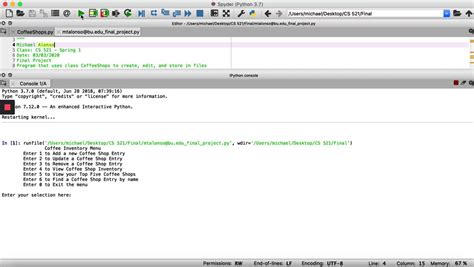 Video Michael Alonso On Linkedin Python Programming Coding Finalproject Coffee