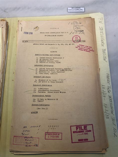 Pw Intelligence Bulletin Mobile Field Interrogation Unit No 2