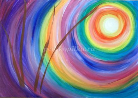 Как нарисовать зимний пейзаж гуашью для детей от 5 лет поэтапно с фото