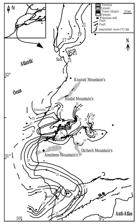 C Geothermal Gradient Map Of The South Western Basin Of