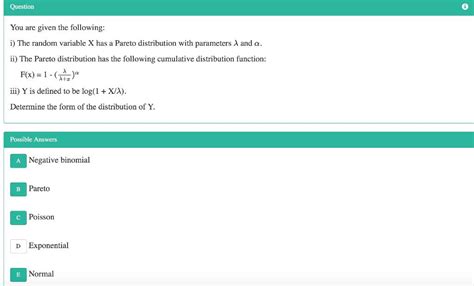 Solved Question You Are Given The Following I The Random Chegg