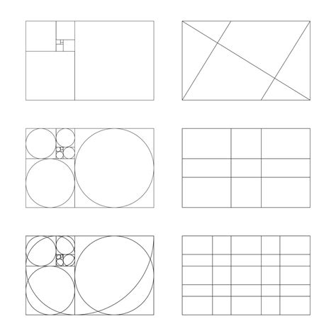 Golden Ratio Template Collection Fibonacci Array Numbers Golden