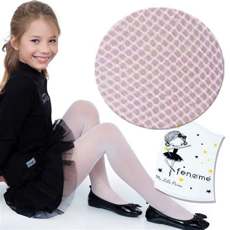 Rajstopy Dzieci Ce Siateczka Dziewcz Ce Bia E Allegro Pl