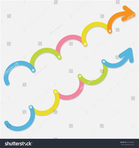 Two Colorful Timeline Upwards Arrow Screw Stock Vector Royalty Free Shutterstock