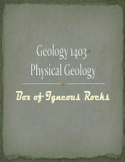 Exploring Igneous Rocks Types Textures And Uses Course Hero