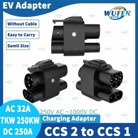 Ccs 2 To Ccs 1 Ac Dc Adapter 250kw Ev Charger Adaptor Ccs2 To Ccs1 Dc 